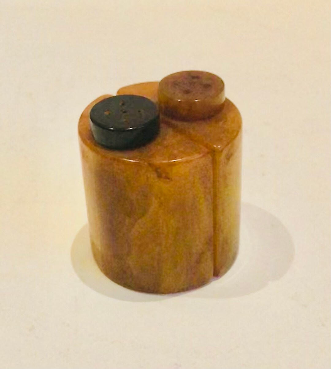 Miniature Vintage Mid Century Art Deco Butterscotch Bakelite Salt ...