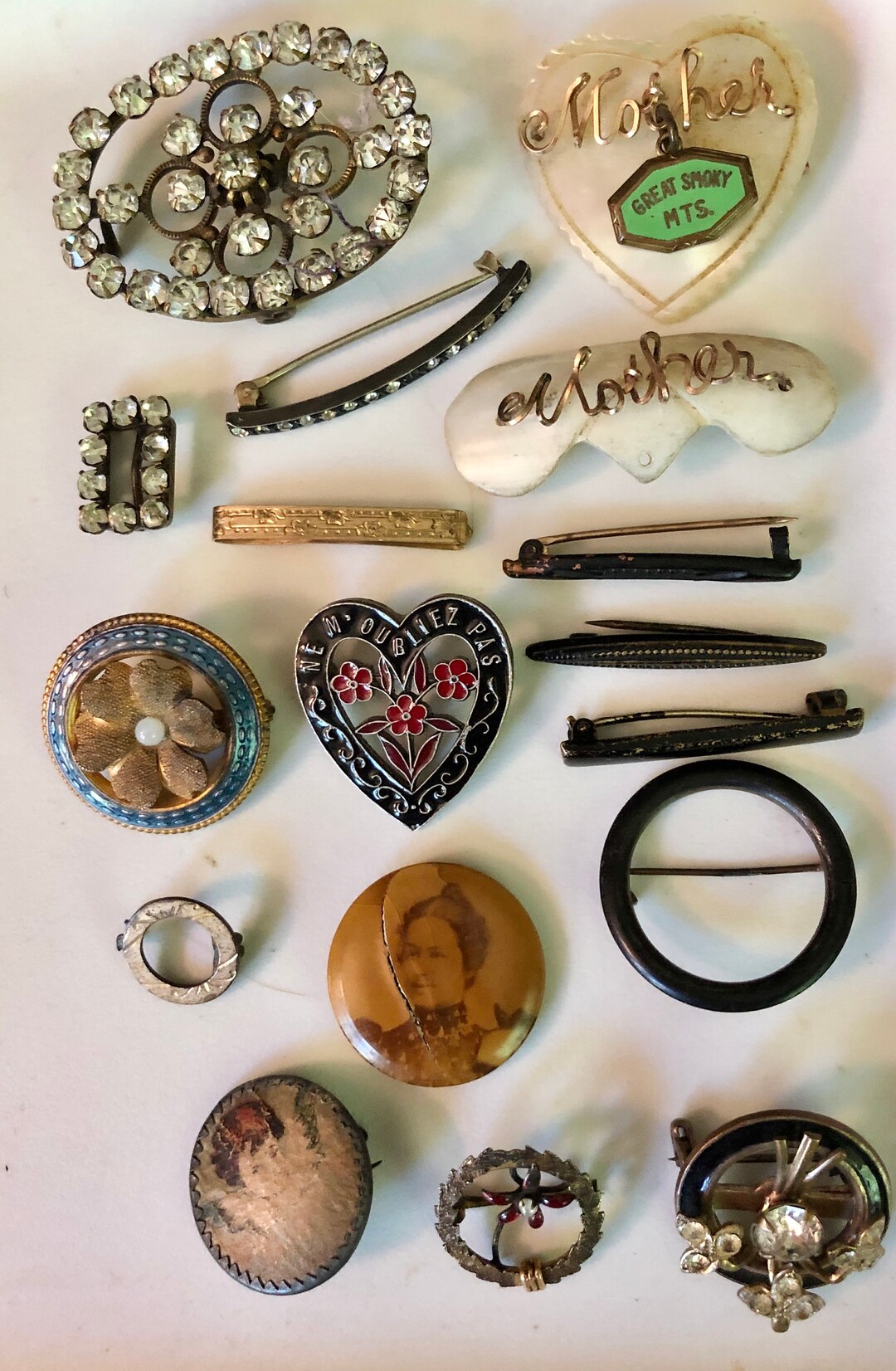 Jewelry JOB LOT Victorian Scatter Pins Edwardian Bar Pins Misc ...
