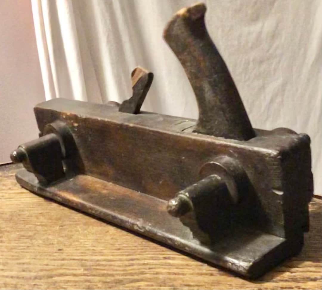 Antique Plough Plane Wooden Tool Farm Tool Large Antique Wooden Plane ...