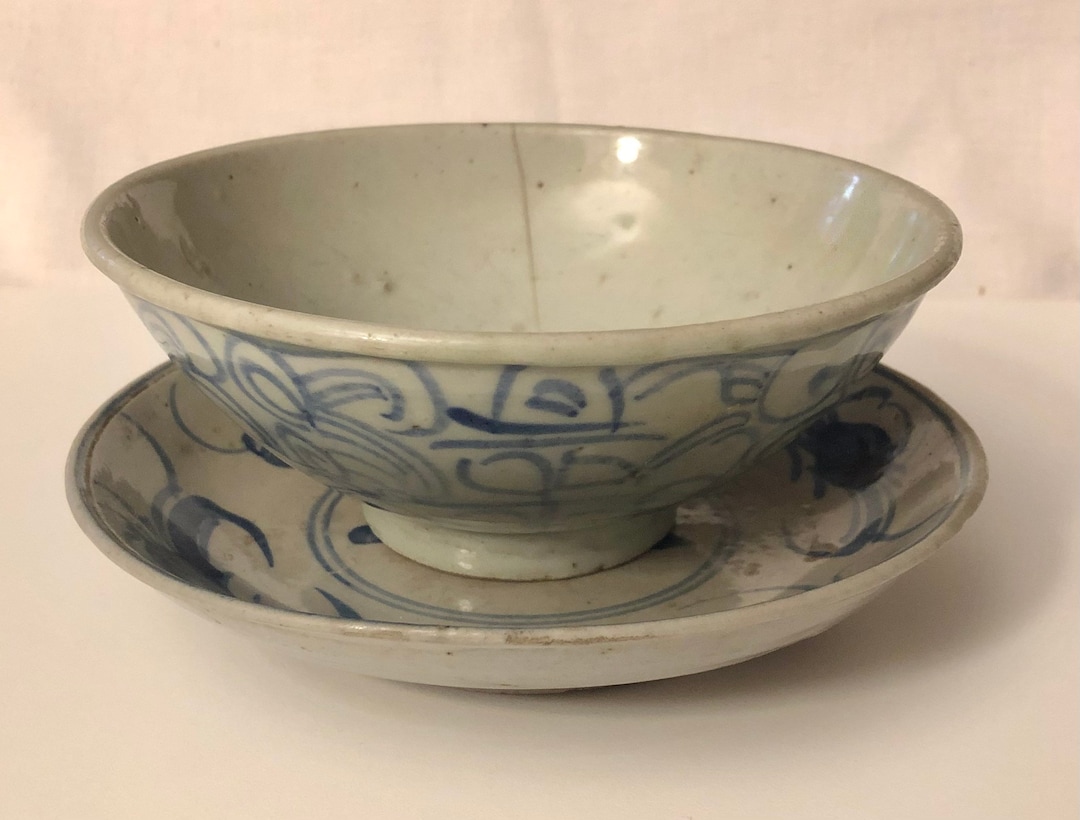 Antique Qing Dynasty Zhengzhou Swatow Glazed Ceramic Chinese Dish Rice ...
