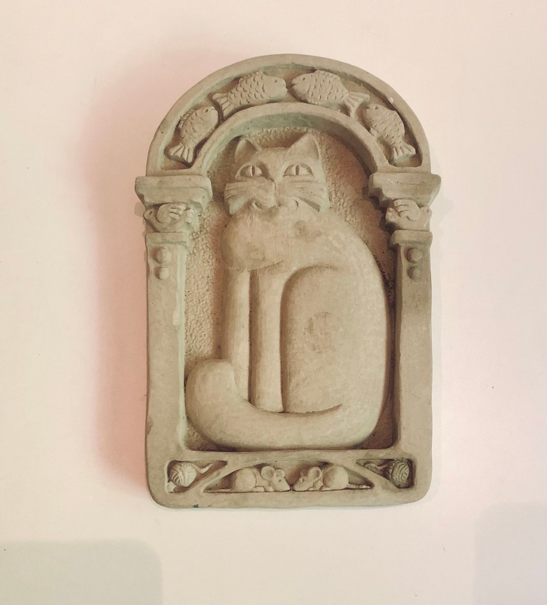 1985 George Carruth Studio Garden Gate Kitty Cat Fish & Mice - Etsy