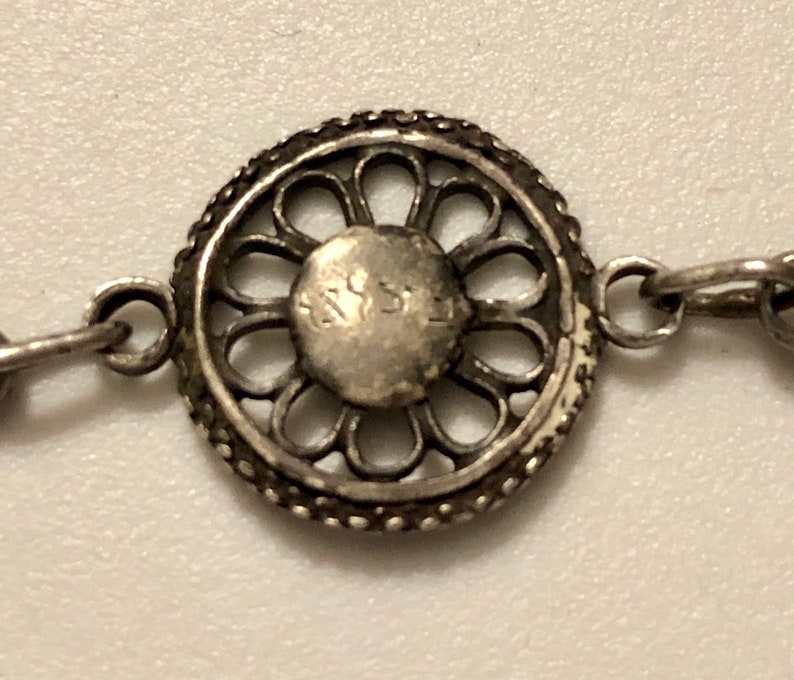 Israeli Brutalist Filigree Necklace Vintage Agate Chain | Etsy