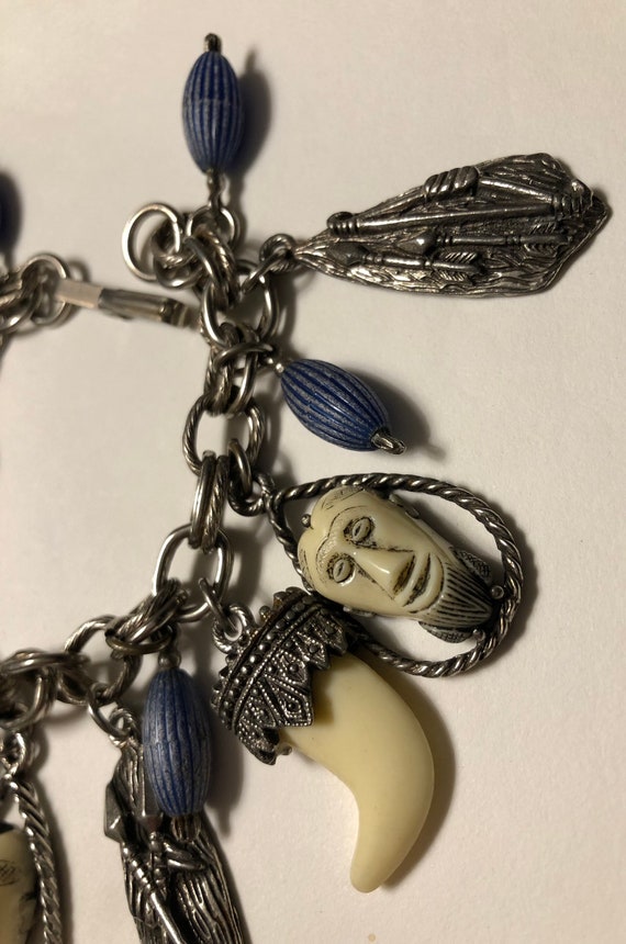 HTF Signed Vintage Selro Selini Charm Bracelet Faux I… - Gem