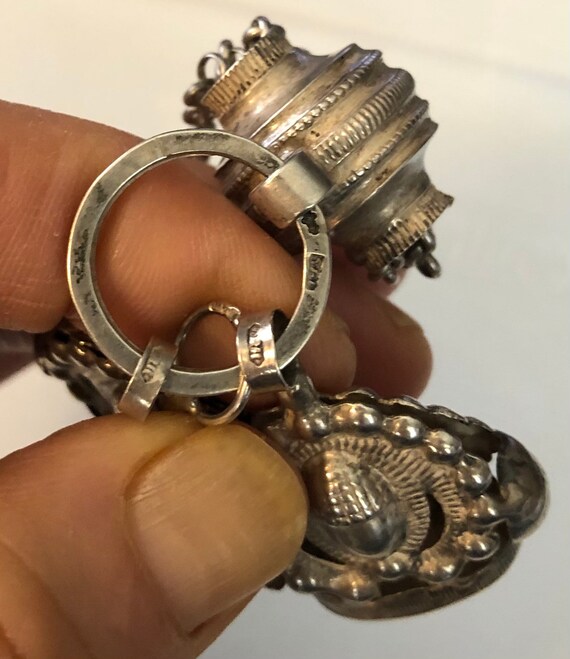 Antique Dutch Silver Georgian Watch Fob Necklace Acor… - Gem