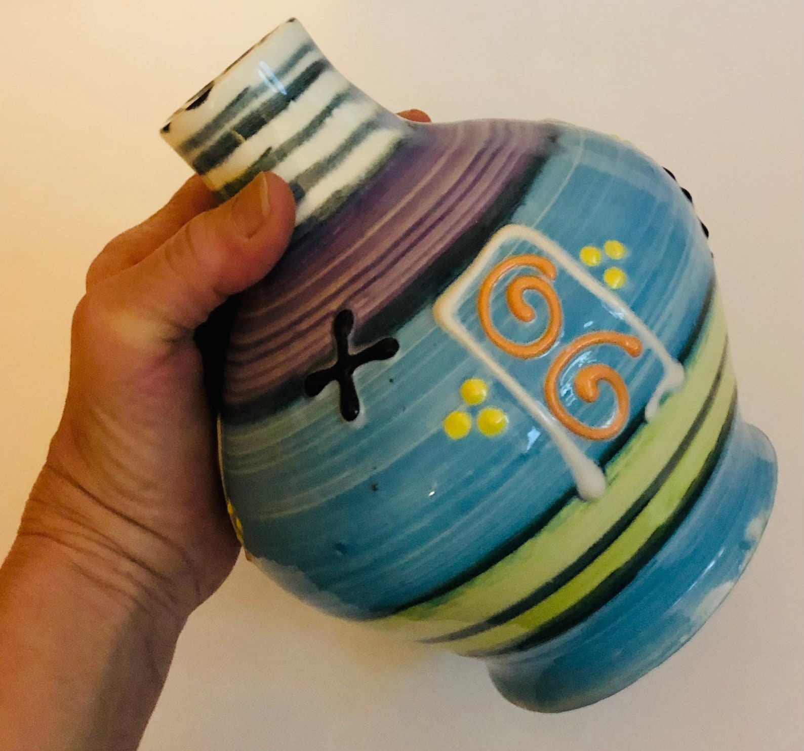 Polly the Potter Artist Signed Studio Vase Hand Thrown - Etsy