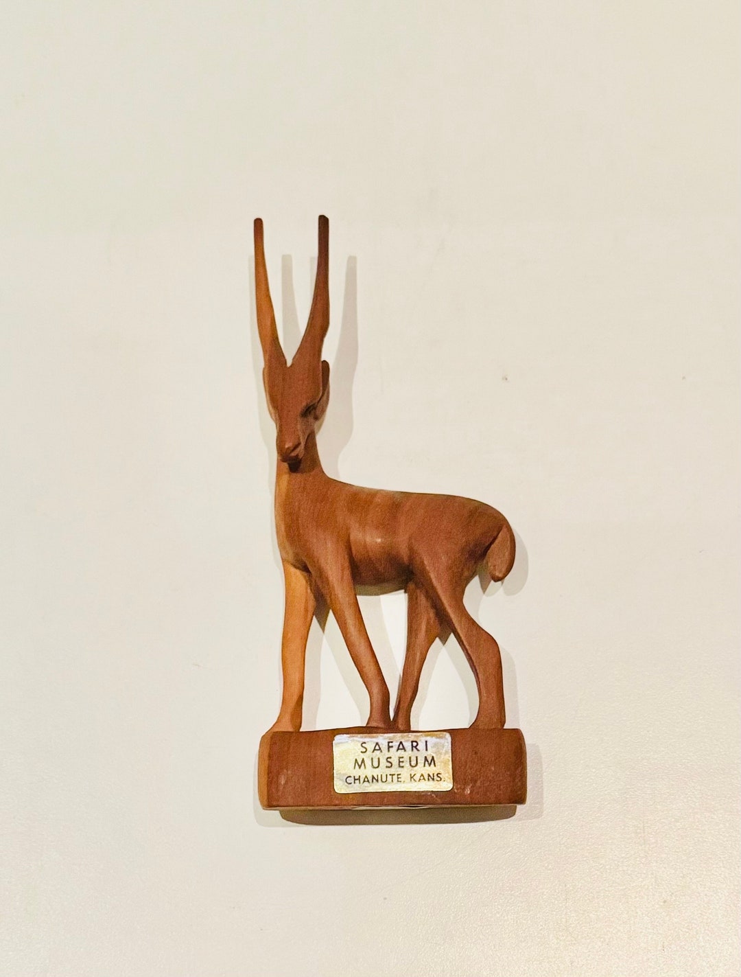 Vtg 1960s Miniature Wooden Folk Art Antelope Gazelle Impala Sculpture ...