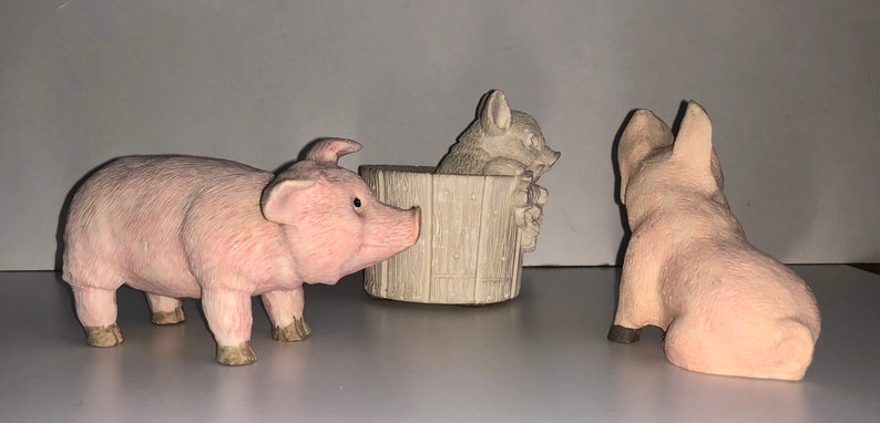 Fun Vintage Pig Figurine Collection Windcense WN-524 Pig in Barrel ...