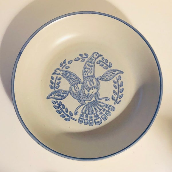 Blue and White Pie Bird - Etsy