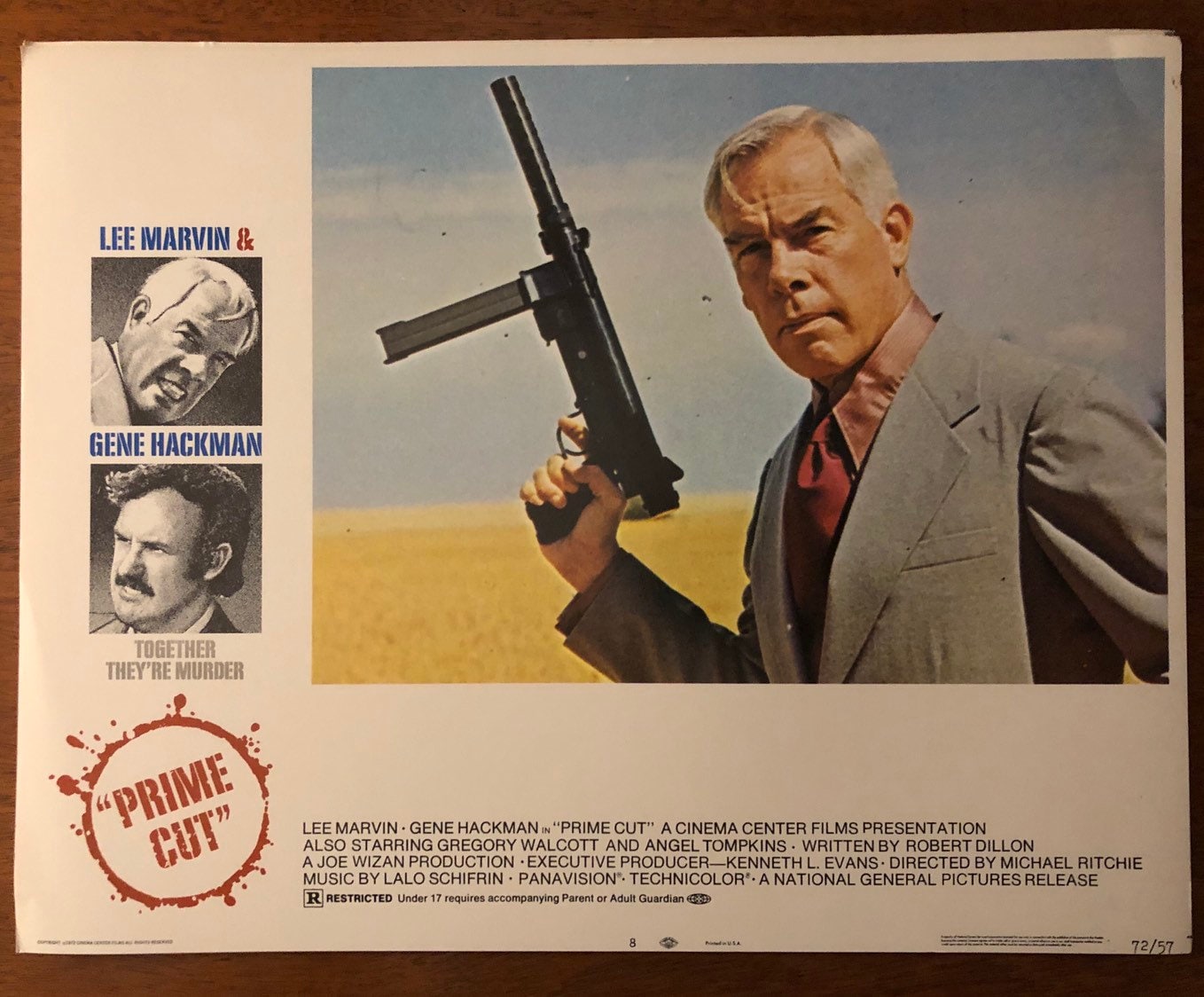 1974 Prime Cut W Lee Marvin Gene Hackman Sissy Spacek Set of 8 | Etsy