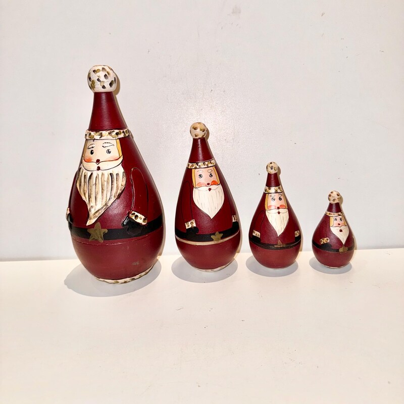 Santa Nesting Dolls - Etsy