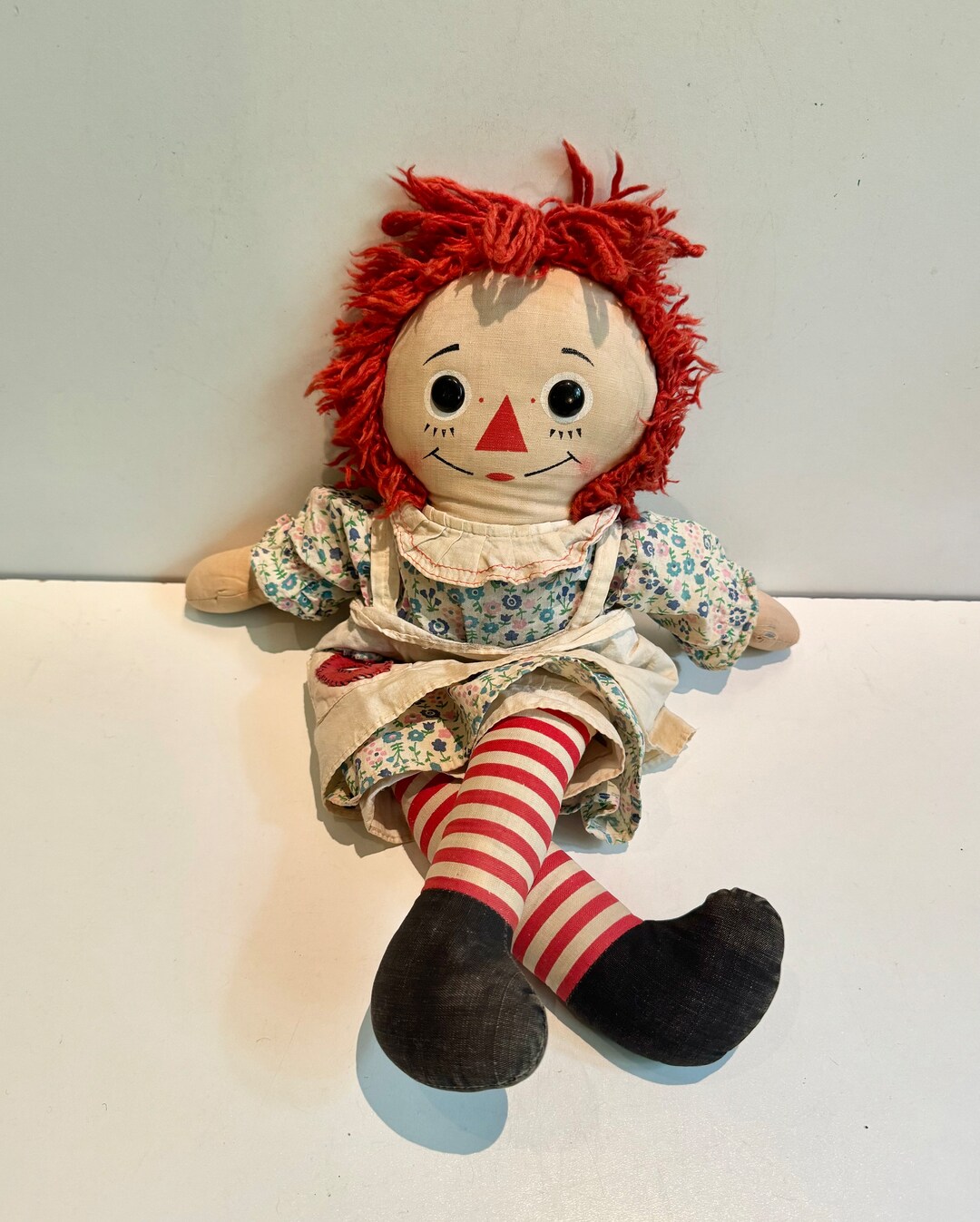 Vintage Knickerbocker Raggedy Ann Doll Ca 1960s-70s 15 Folk Art Doll ...