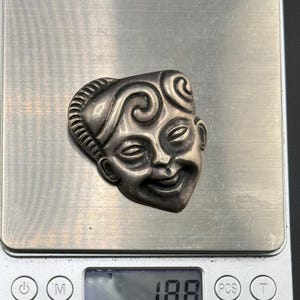 Vintage Mayan Tribal Mask Mexican Sterling Brooch Silver Signed ...