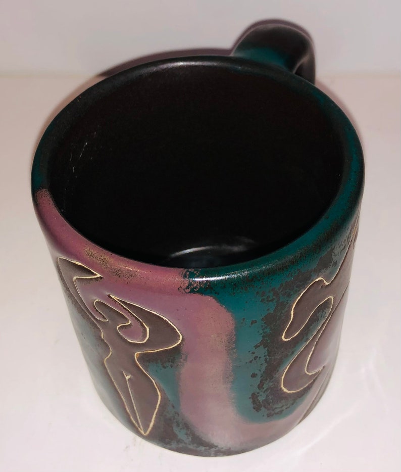 Modernist Mara Mexico Incised Ceramic Mug Abstract Female - Etsy