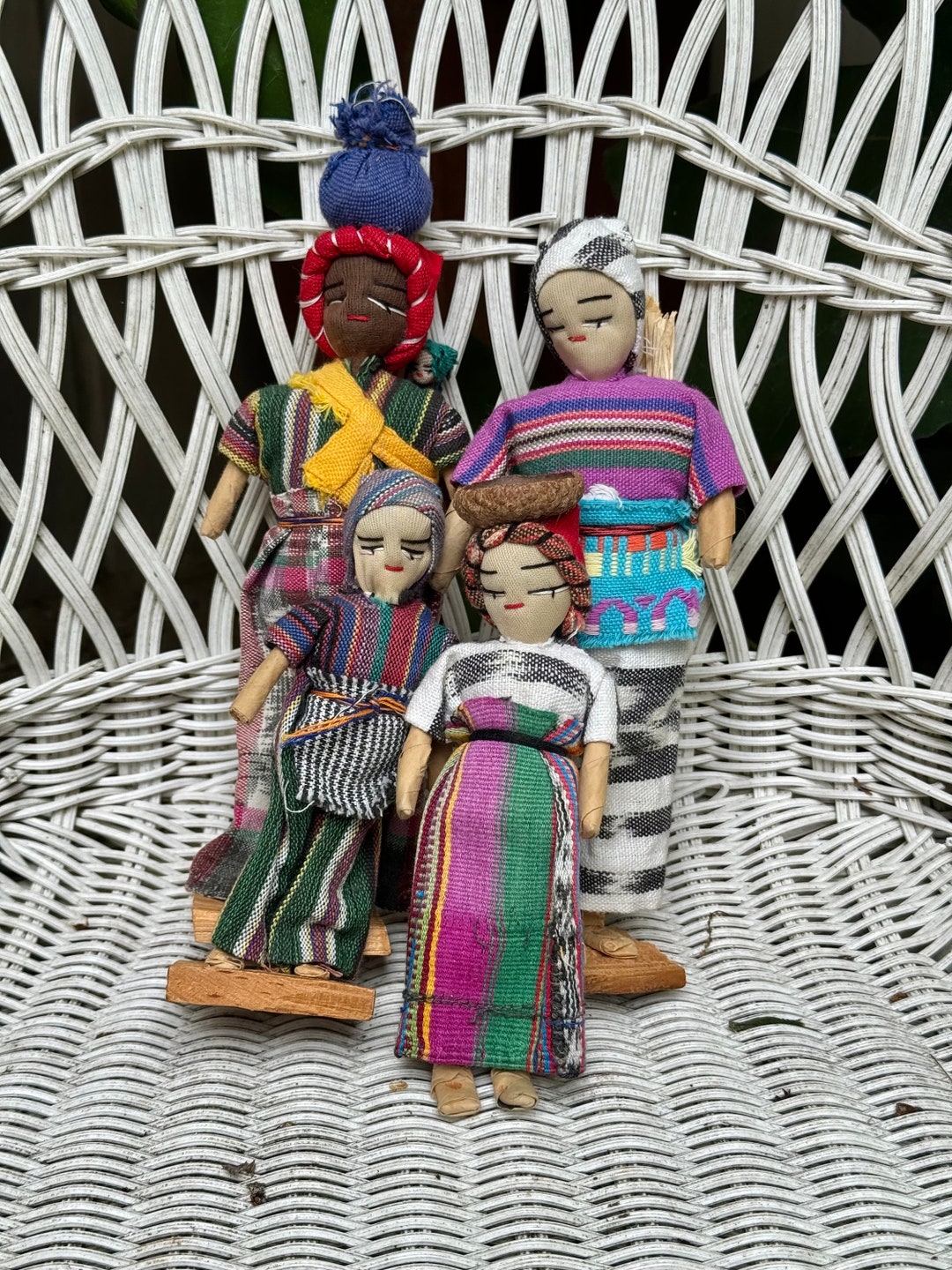 Vintage Handmade Indigenous Peruvian Folk Art Doll Family Figures ...