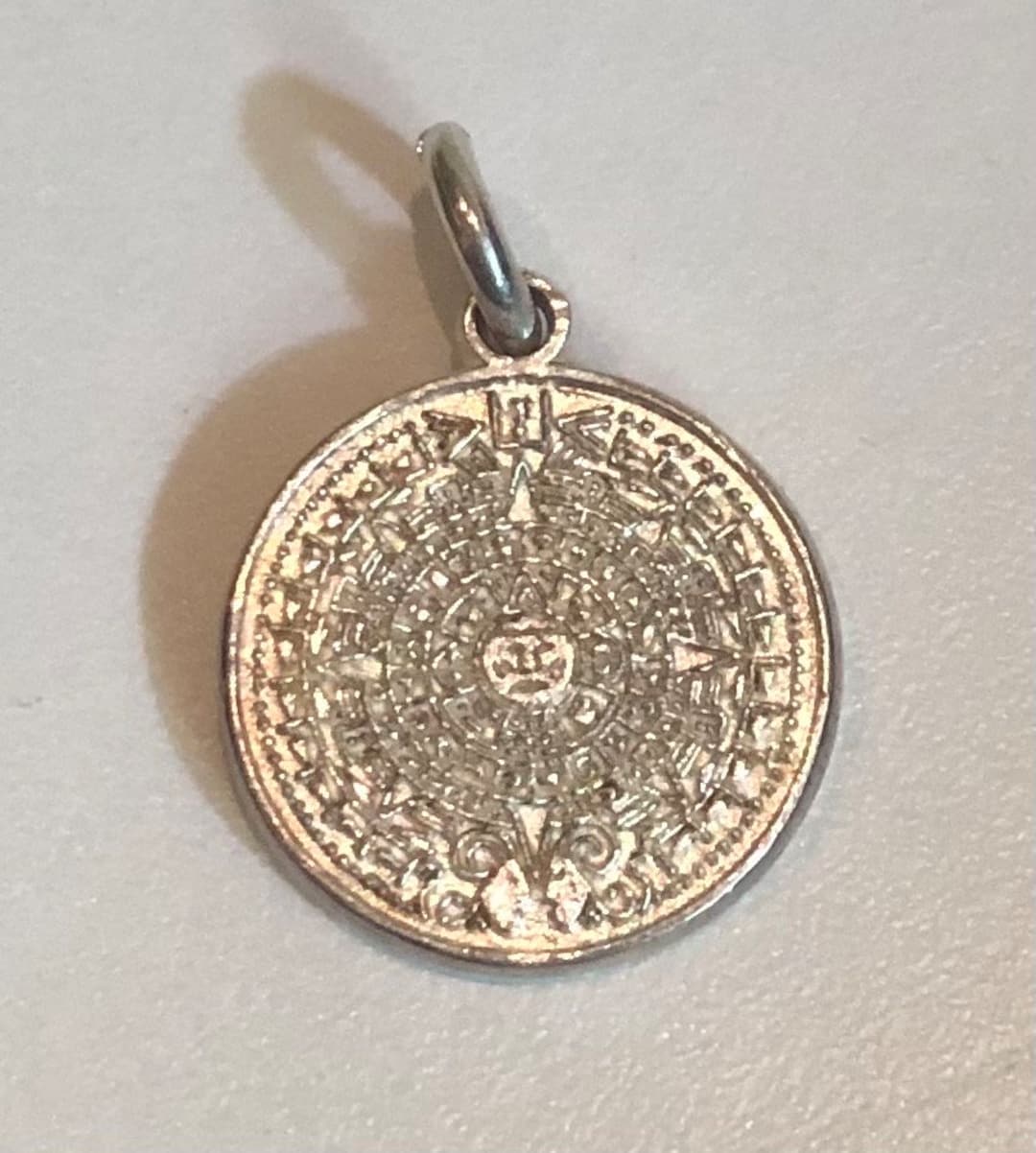Vintage Silver Mexican Sundial Charm Mayan Temple Memento Tempelo Maya ...