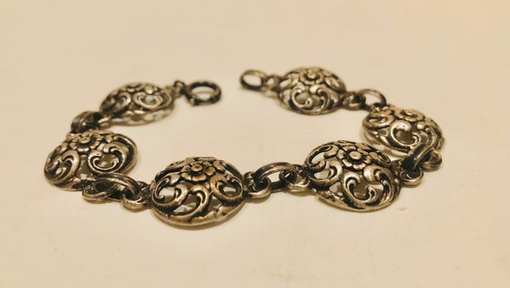 Vintage Swedish Silver Ornate Floral Openwork Filigre… - Gem