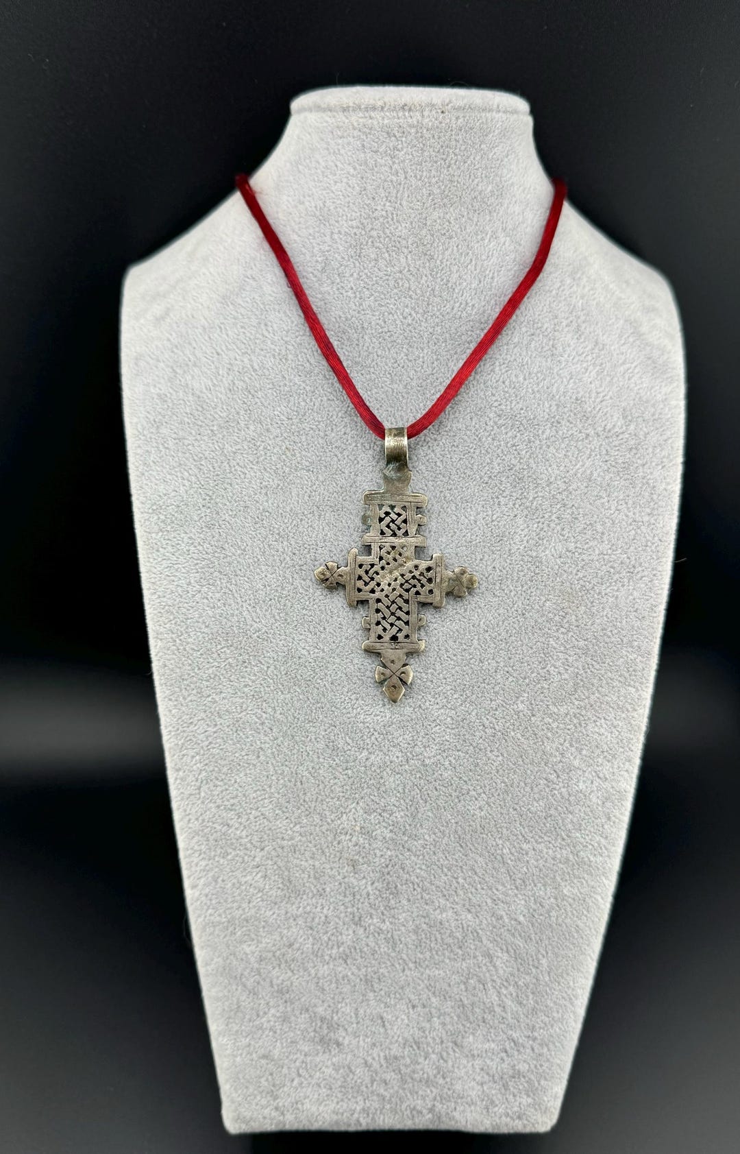 Vintage African Coptic Cross Pendant Necklace Eritrea Ethiopia Africa ...