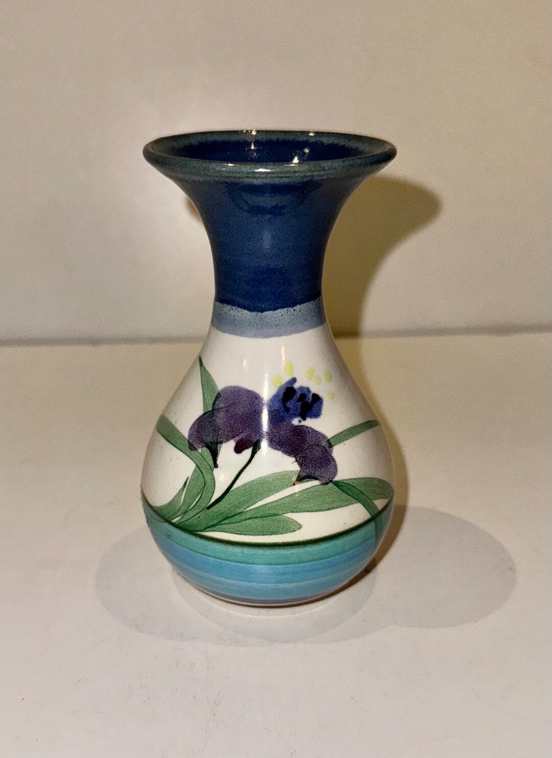Vintage Hawaiian Studio Pottery Moon Road Hand Painted Bud Vase Weed ...