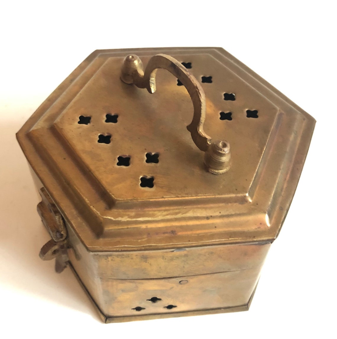 Vintage Brass Cricket Box Made in India Hinged Incense - Etsy