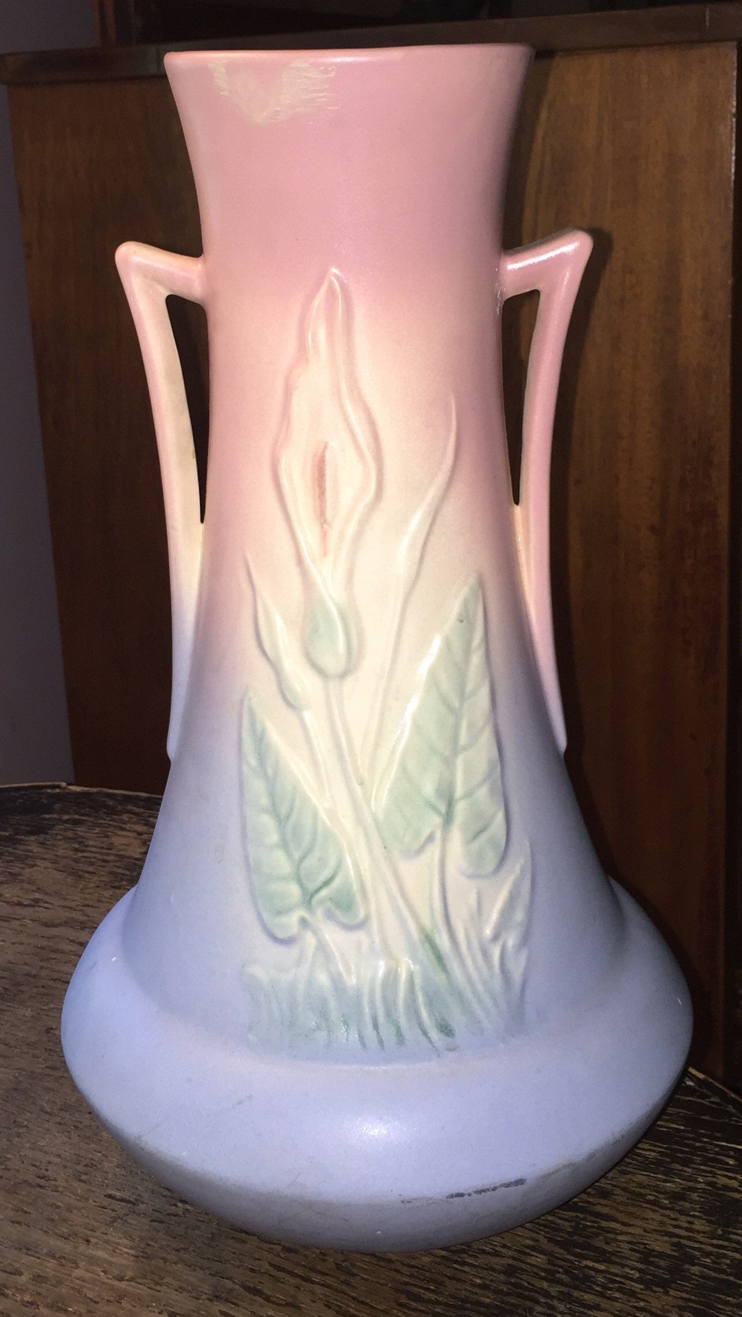 Antique 1938 Hull Calla Lilly Flower Vase Hull Pottery Calla Lily Vase ...