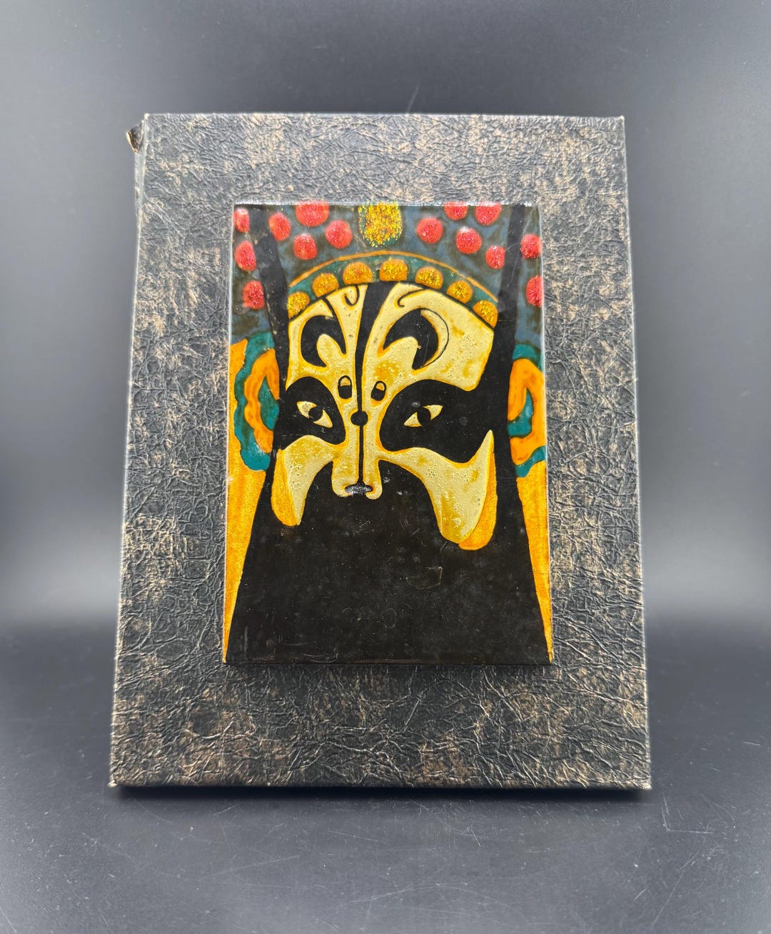 Chinese Lacquer Mask Painting Beijing Opera Doughface Zhangfei Zang Fei ...