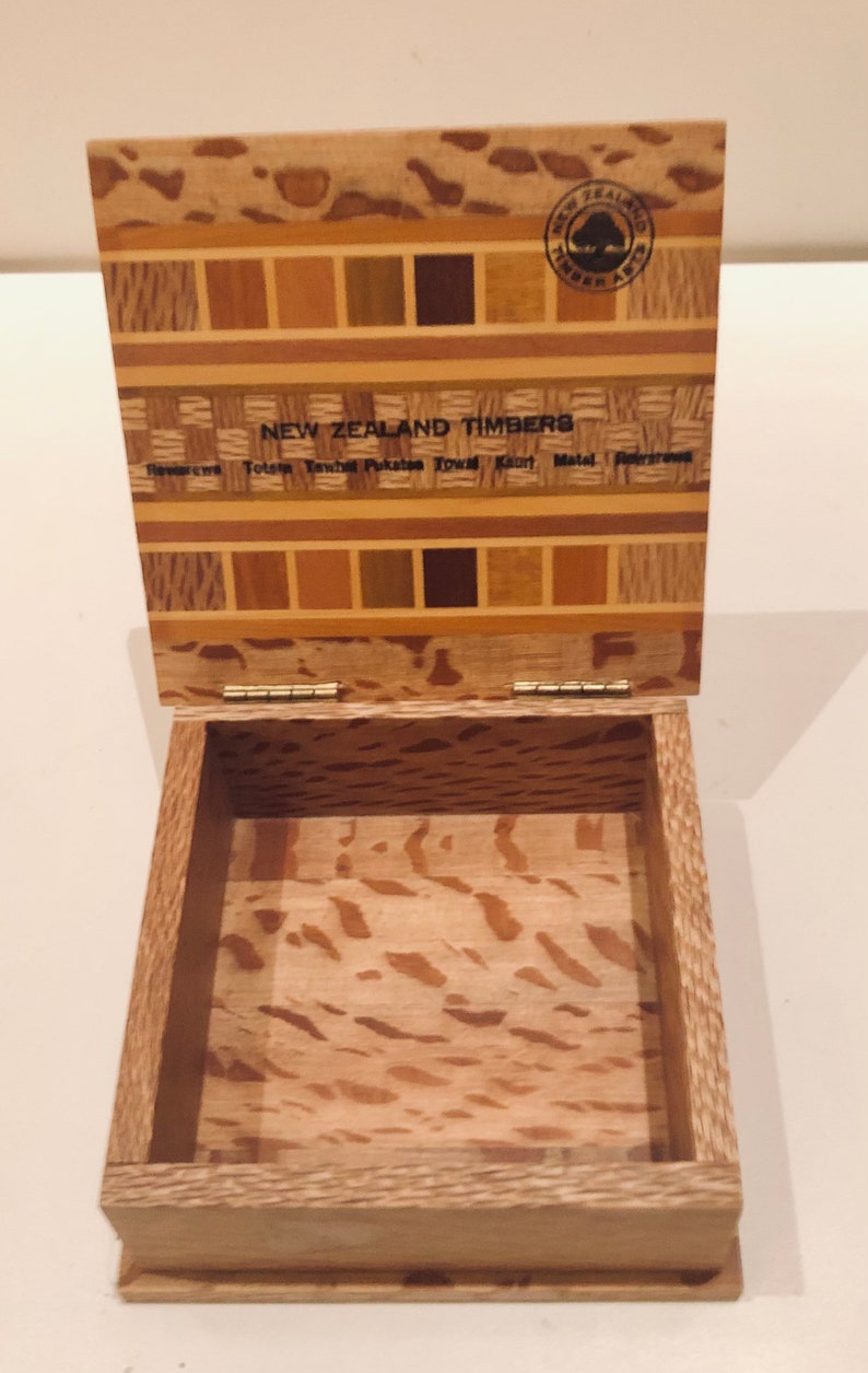 Vintage Sovereign Woodware Marquetry Trinket Box New Zealand - Etsy