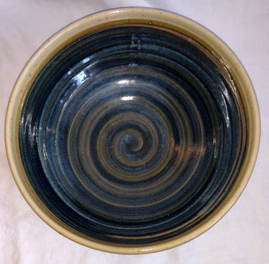 Vintage B Traub Hawaii Pottery Blue Ceramic Bowl Studio Pottery Bowl ...