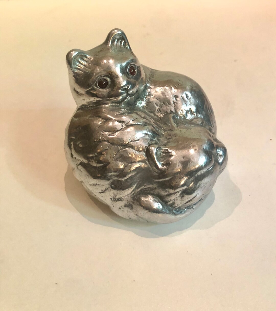 Vintage 1992 Arthur Court Designs Aluminum Kittens Cat Paperweight ...