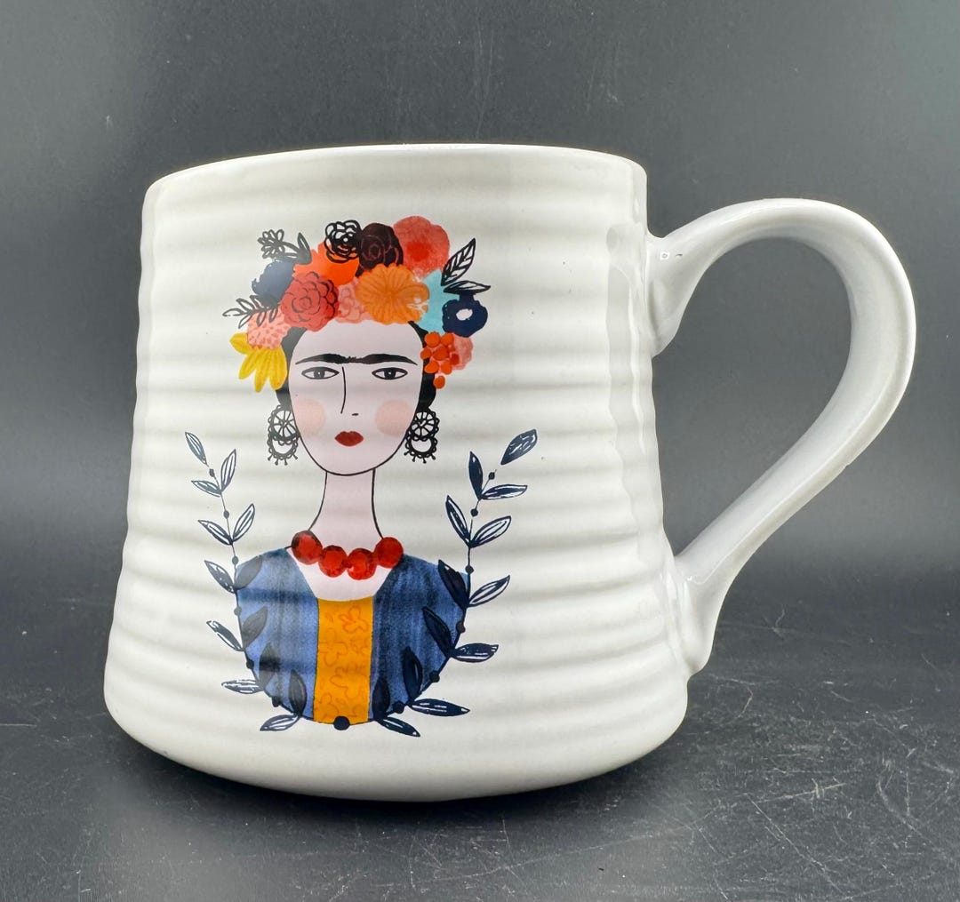 Double Sided Ceramic Frida Kahlo Coffee Mug by Prima Designs EUC Unused ...