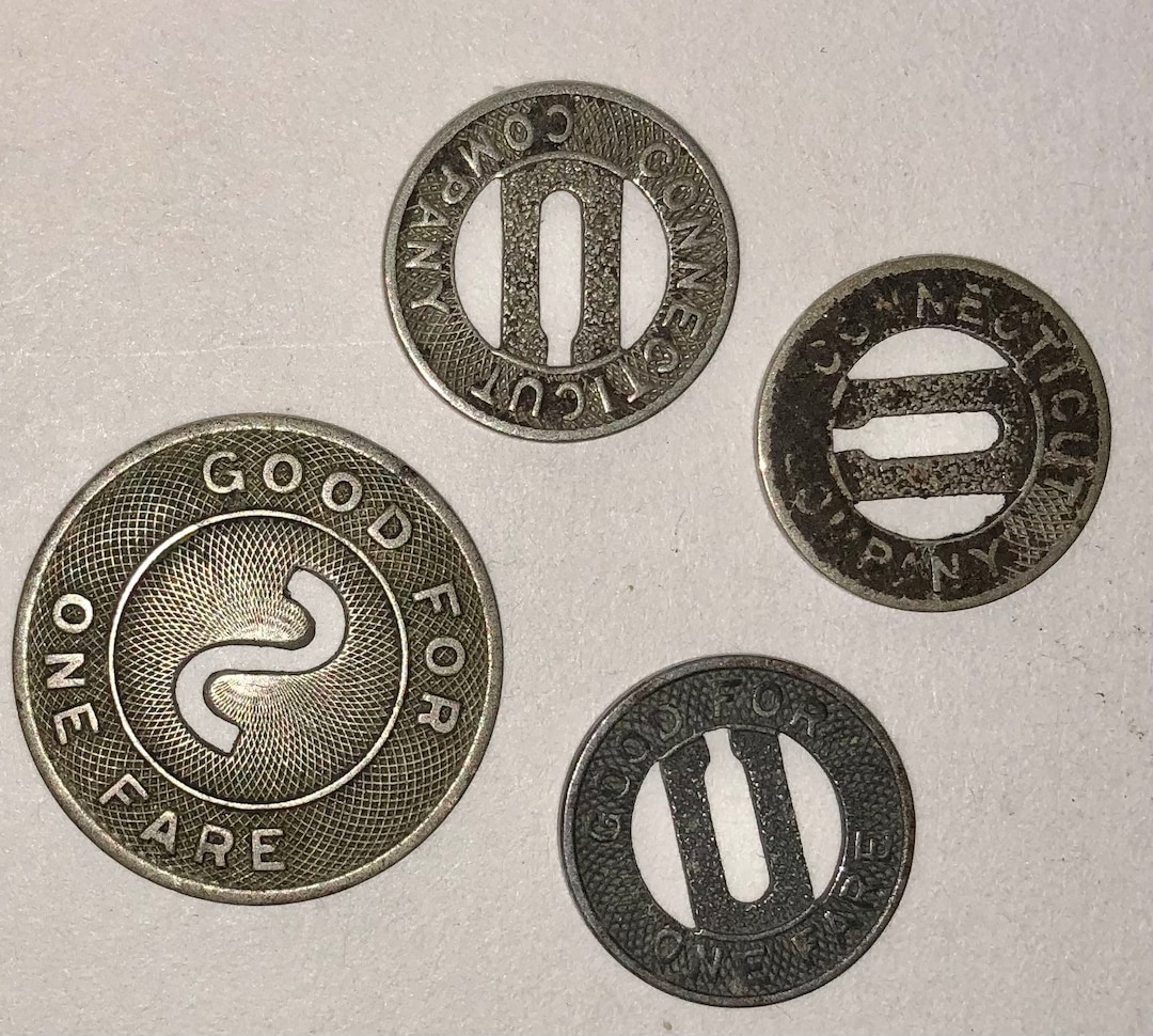 Antique Transit Company Token Collection Streetcar Token One Fare Coin ...