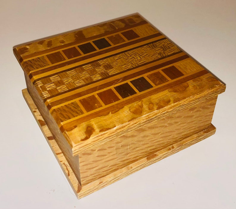 Vintage Sovereign Woodware Marquetry Trinket Box New Zealand - Etsy