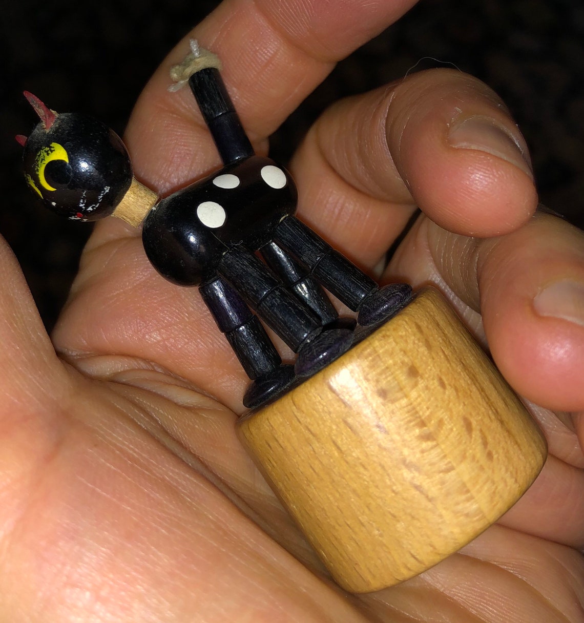 Deco Cat Push Toy Antique Vintage Wooden Miniature Push Toy | Etsy