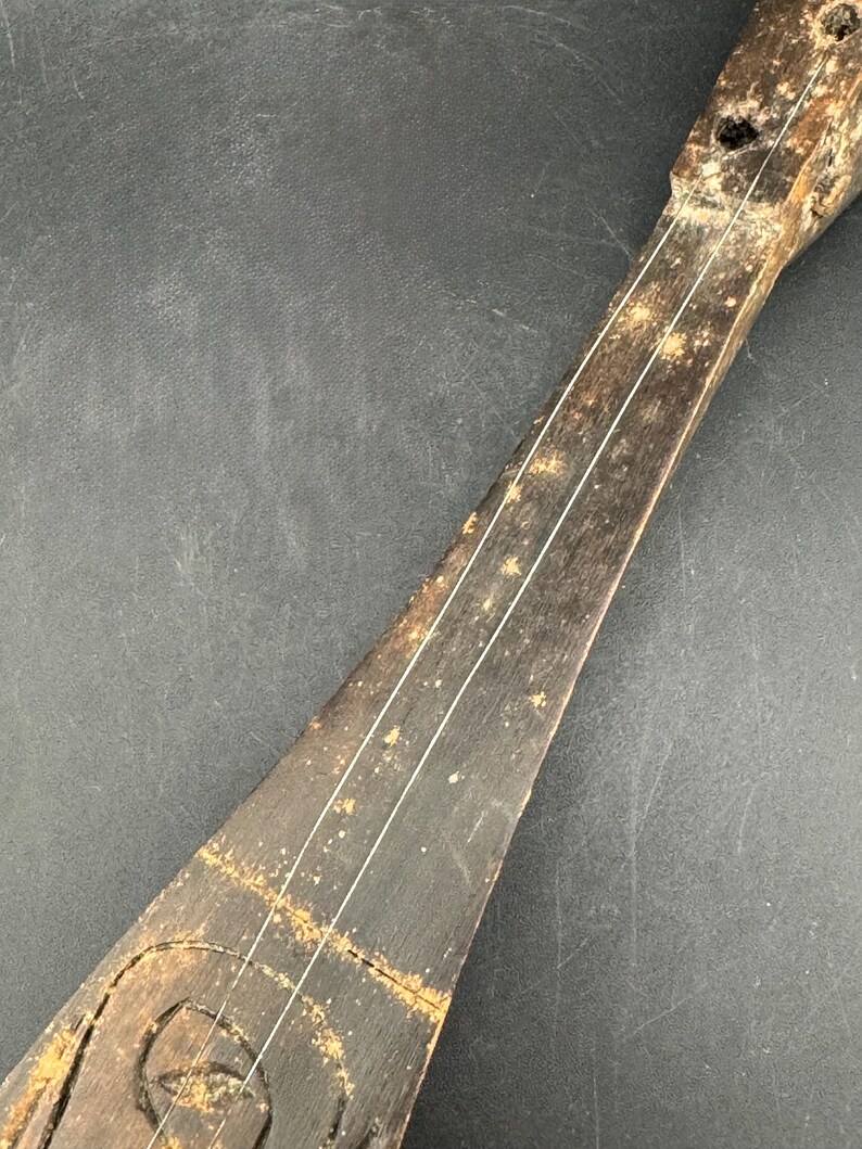 Old Carved Wood Sumatran Hasapi Batak Lute Instrument Indonesian Folk ...