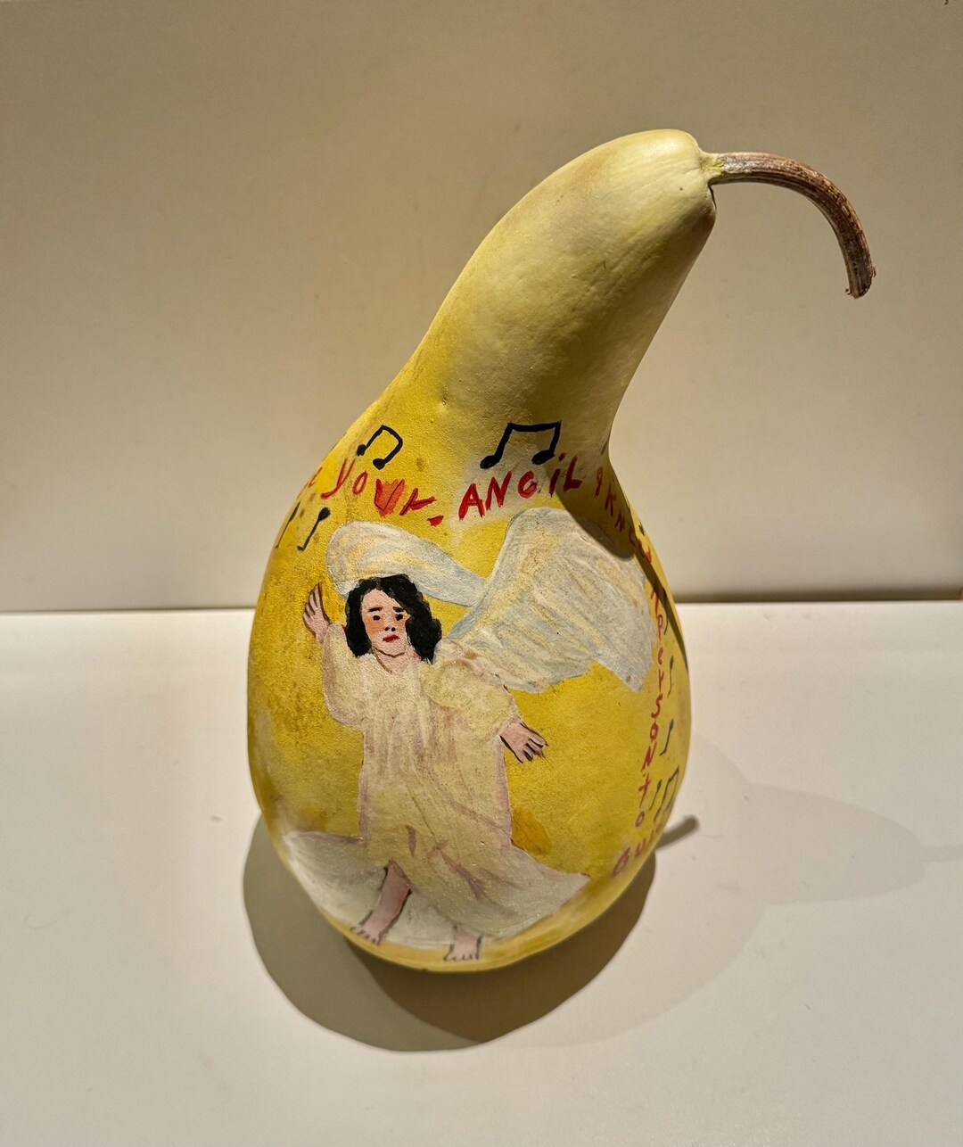 Vtg Primitive Folk Art Angel Gourd Myrtice West Sculpture Guardian ...