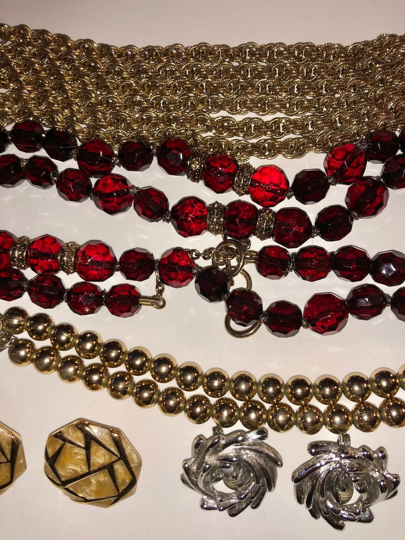 Vintage Monet Jewelry Collection Necklaces Earrings Silver - Etsy