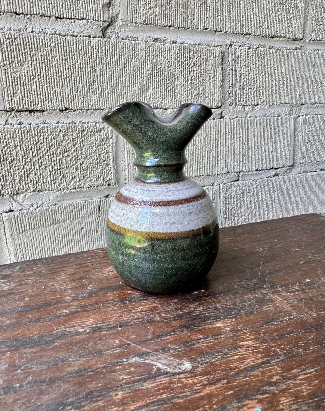 Tiny Vintage Redware Oil Lamp Diffuser Wheel Turned Folk Art Pottery ...