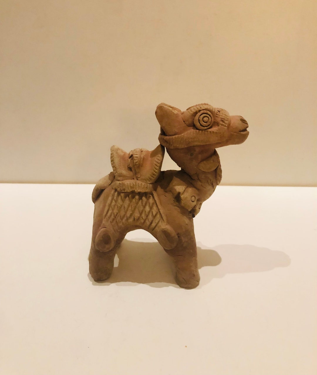 Vintage Handmade Terracotta Clay Camel Statue Egyptian or Moroccan ...