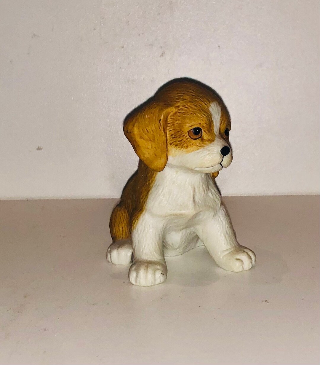 Vtg Homco Puppy Figurine 1980s Tricolor Beagle Figurine 8828 Made in ...