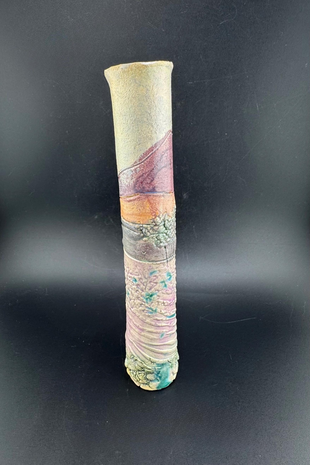 Robin Wade Ceramic Hand Built Slab Pottery Bud Vase Weedpot Stem Vessel ...