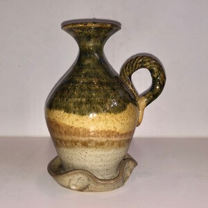 Adorable Vintage Ceramic Oil Lamp Studio Pottery Oil Lamp Bud Vase ...