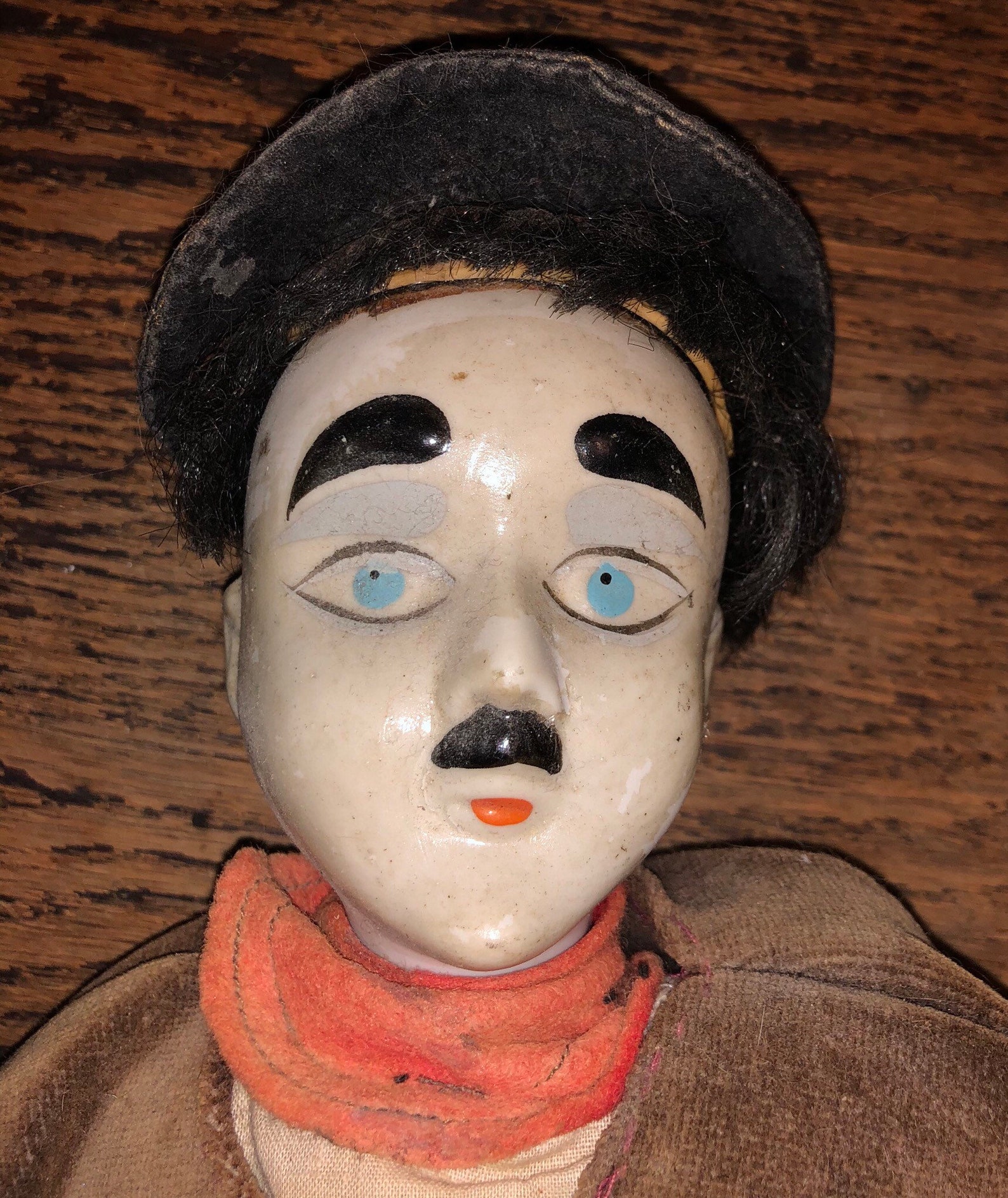 Vintage Charlie Chaplin Doll Hand Painted Porcelain Doll 16 | Etsy