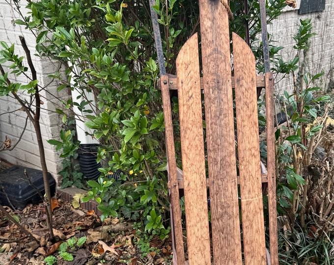 Vintage Wooden Fleetwing Flash Sled Steel Runners Auto-wheel Coaster Co ...