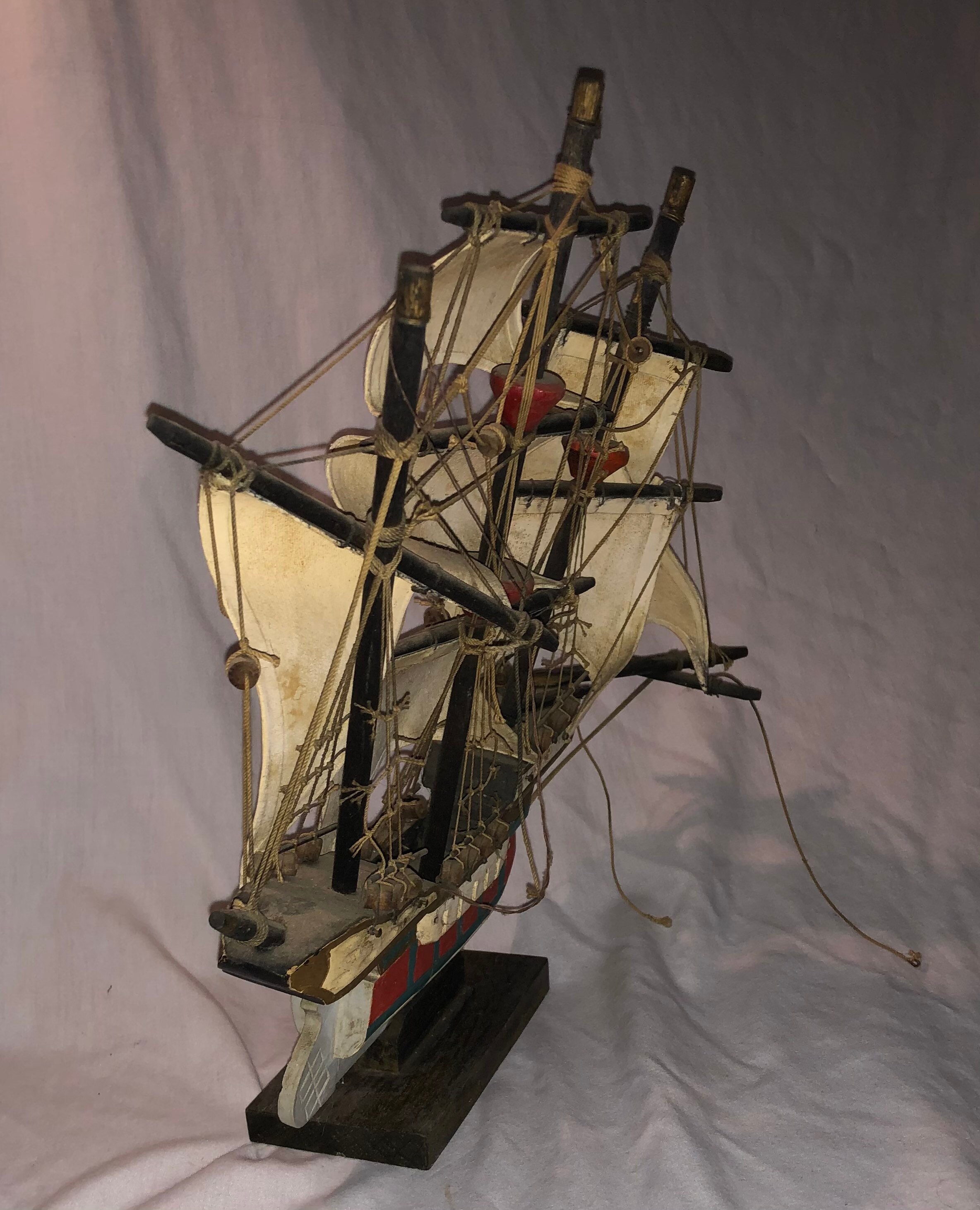 Vintage Spanish Galleon Model Ships Miniature Ship Statues | Etsy