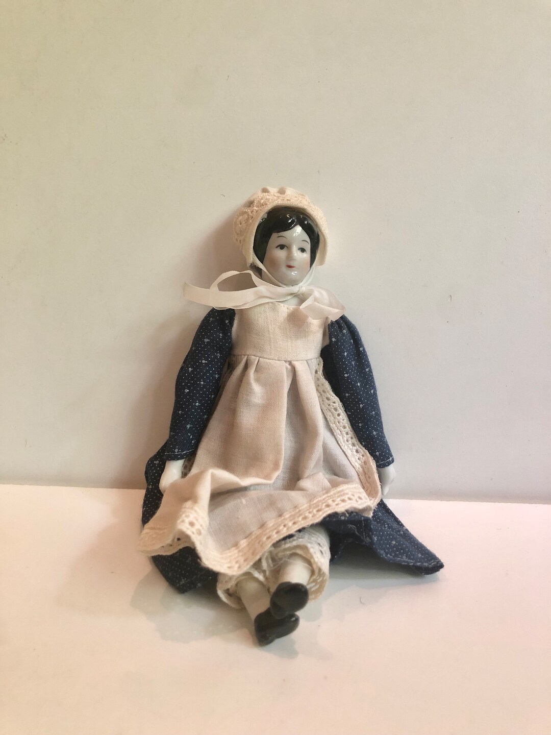 Vintage Victorian Revival Porcelain & Cloth Doll Wearing - Etsy