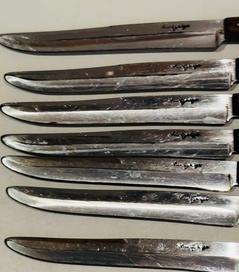 Vintage Mid Century Robeson Shur Edge Knife Set in MCM Modernist ...