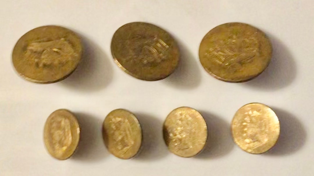 Antique Canadian Military Buttons W Scully Montreal Brass Buttons Crown ...