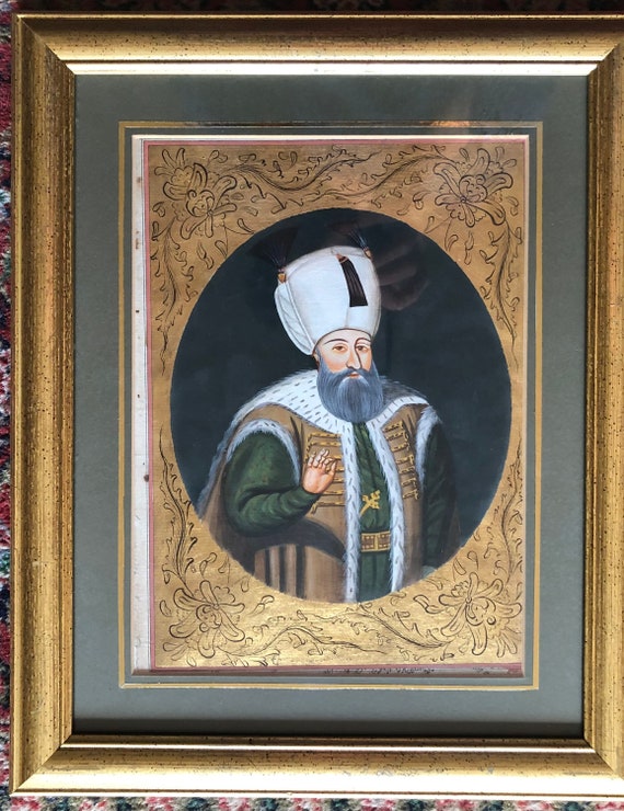 Turkish Portrait Sultan Ottoman Empire Original Painting | Etsy