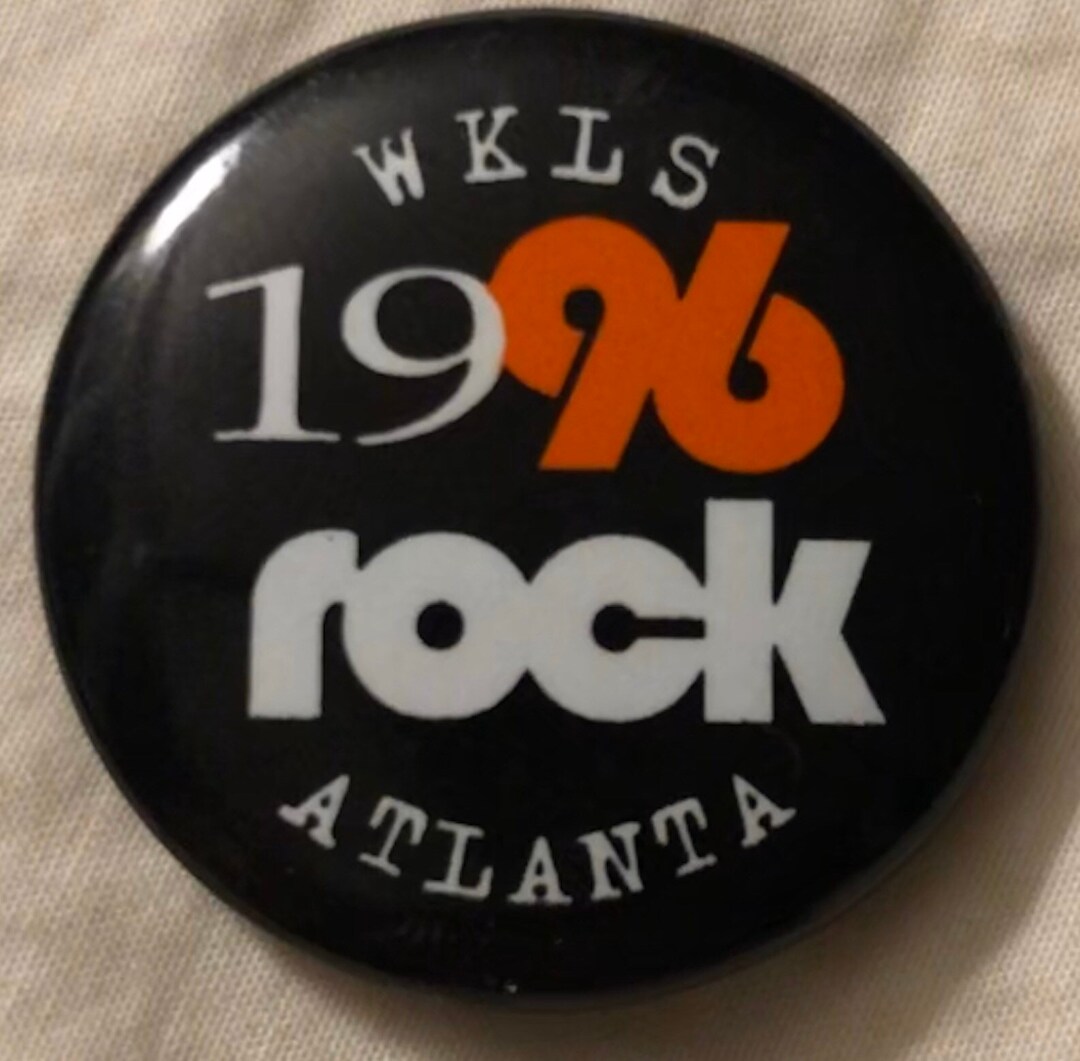 Atlanta 96 Rock Radio Station WKLS Pinback Buttons Stickback Pins 1990s ...