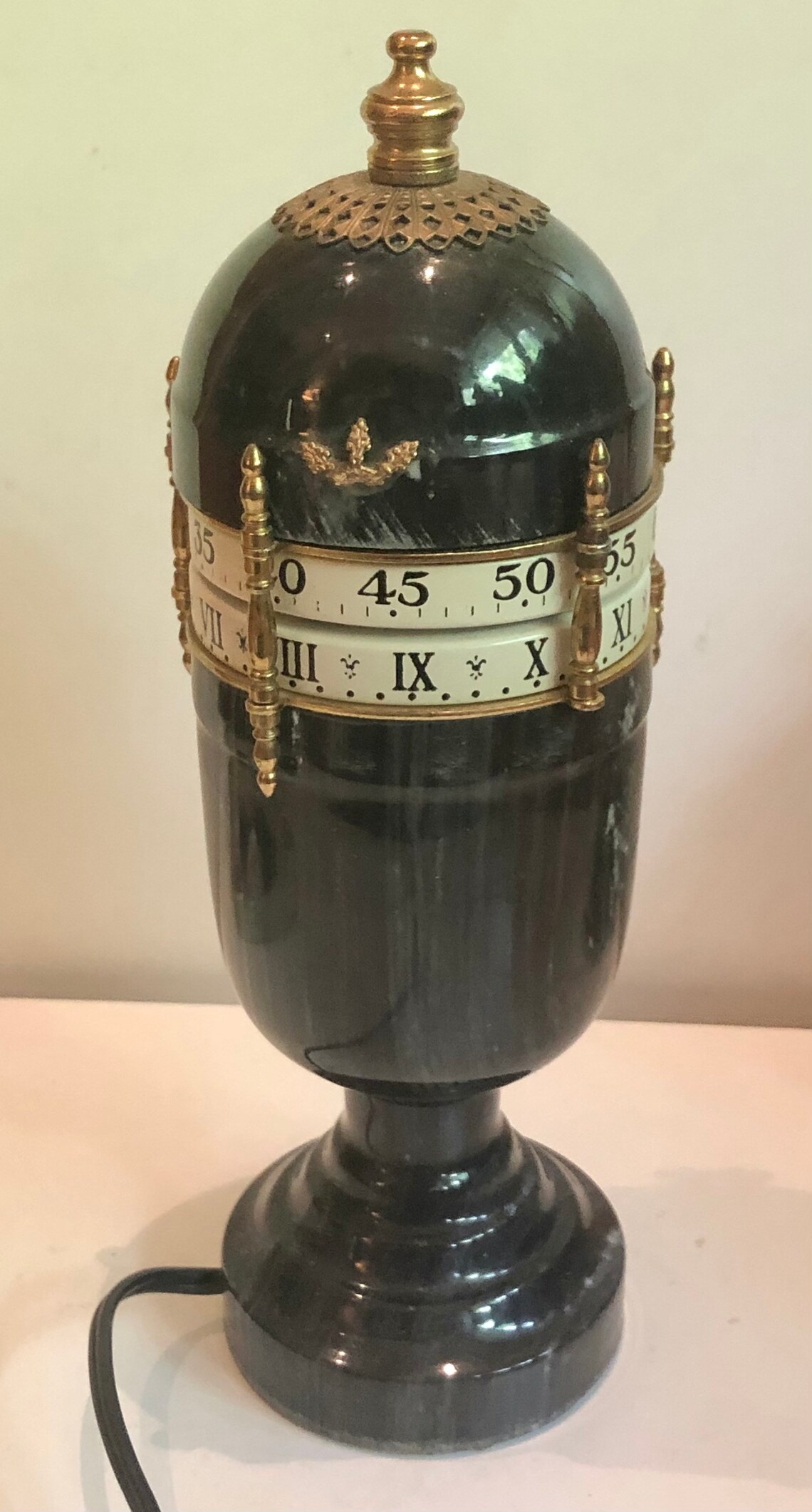 Rare Malachite French Annular Clock Enamel Dial Bronze Ormolu - Etsy