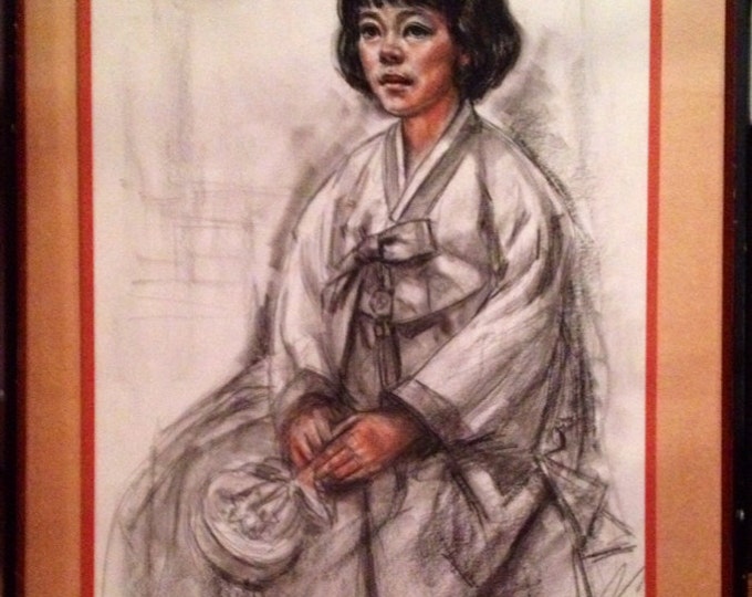 Freda Reiter Painting ORIGINAL Charcoal Painting Drawing by Renown ...